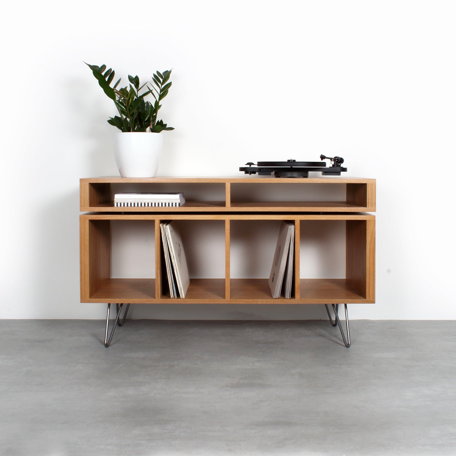 tall record player unit