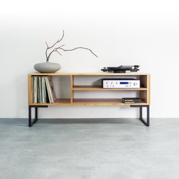 Walnut Media Console | Vinyl Record Storage Unit & TV Stand