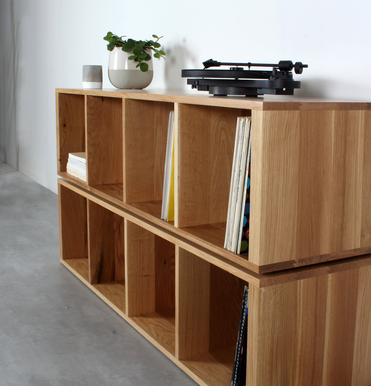 Vinyl Storage Cube – Solid Wood Vinyl Record Shelving
