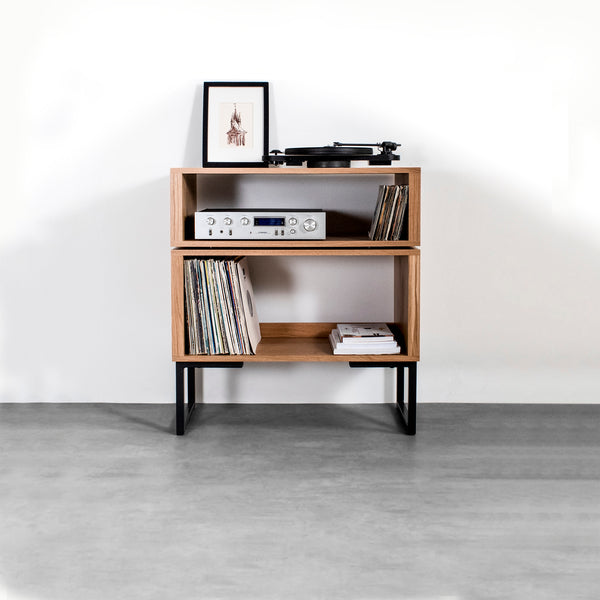 Tall Stack Minimalist Record Player Stand